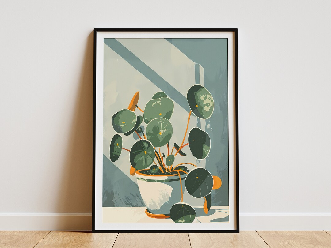 Minimalist Plant Poster Modern Home Decor Green Plant Illustration ...
