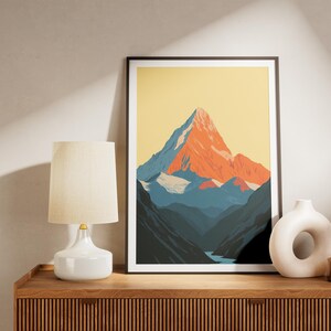 Peruvian Andes Mountain Range Poster Huascarn National Park Print ...