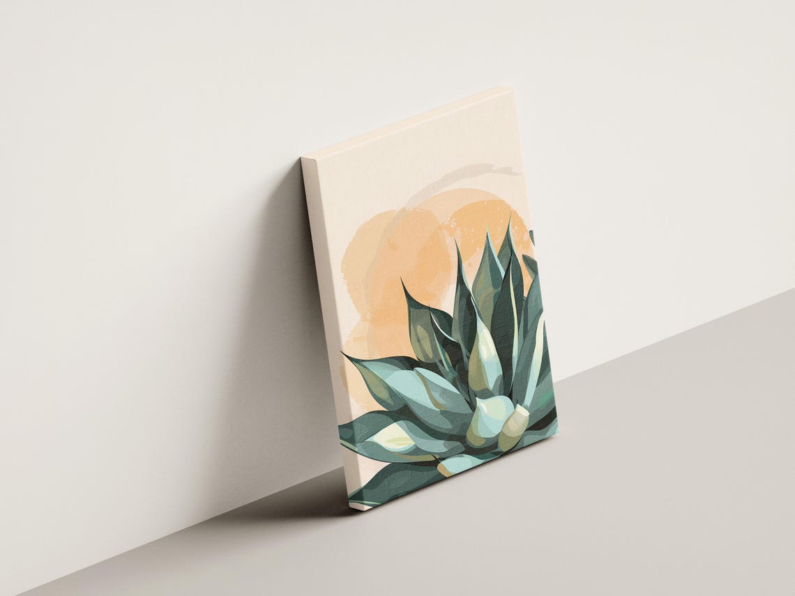 Agave Plant Poster Minimalist Art Print Botanical Wall Art Home Decor ...