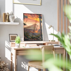 Hawaii Volcanoes National Park Poster Vintage Travel Poster Landscape ...