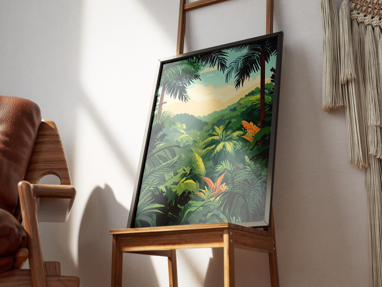Lush Tropical Rainforest Poster Print Exotic Palm Trees and Jungle ...