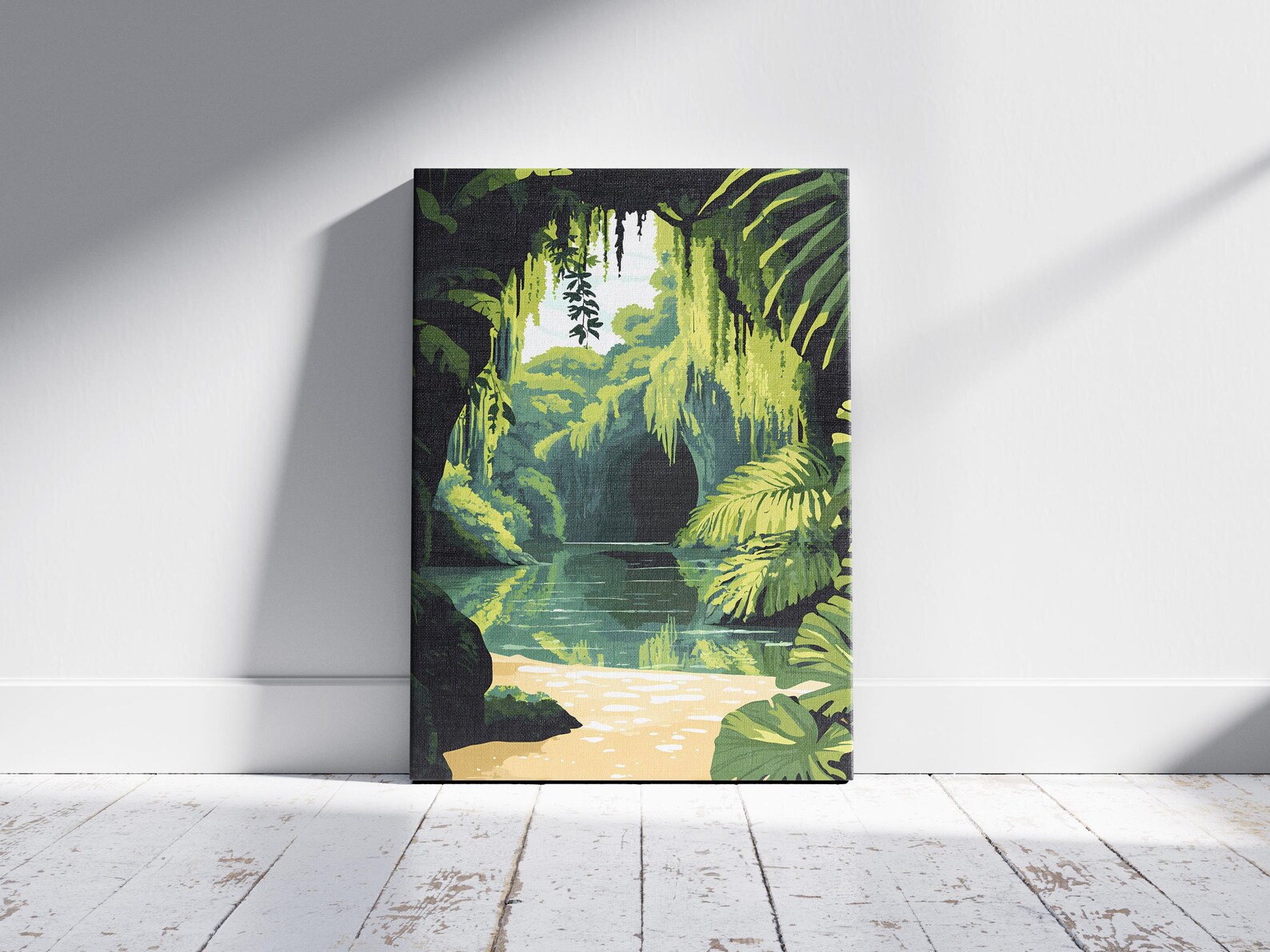 New Zealand Waitomo Caves Poster Lush Green Cave River Landscape ...