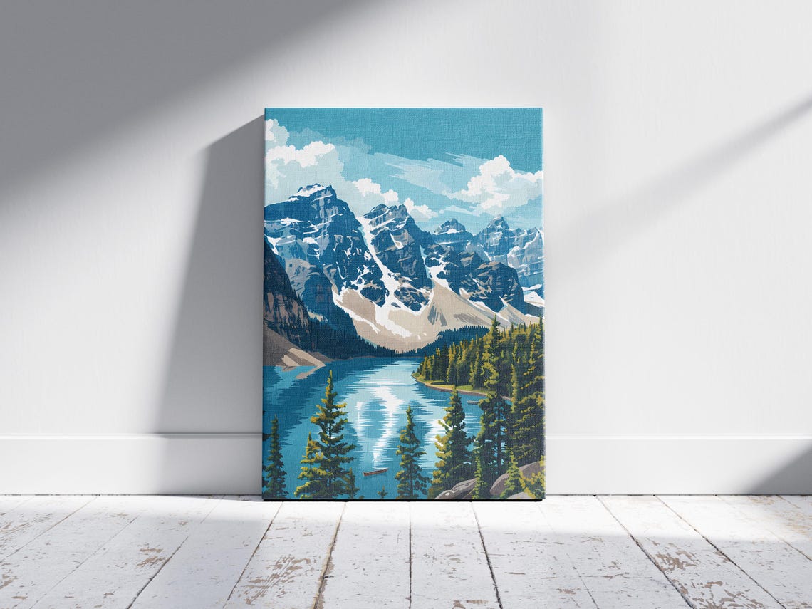 Banff National Park Poster Canada Mountain Landscape Art Print ...