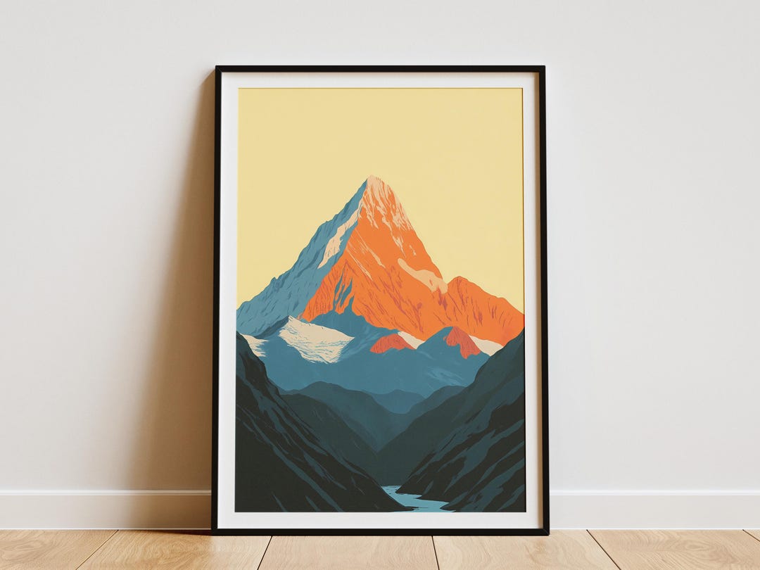 Peruvian Andes Mountain Range Poster Huascarn National Park Print ...