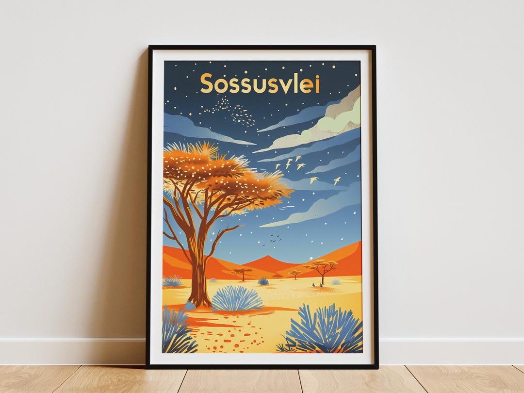 Namibia Desert Poster Minimalist Landscape Print Sossusvlei Art Print ...