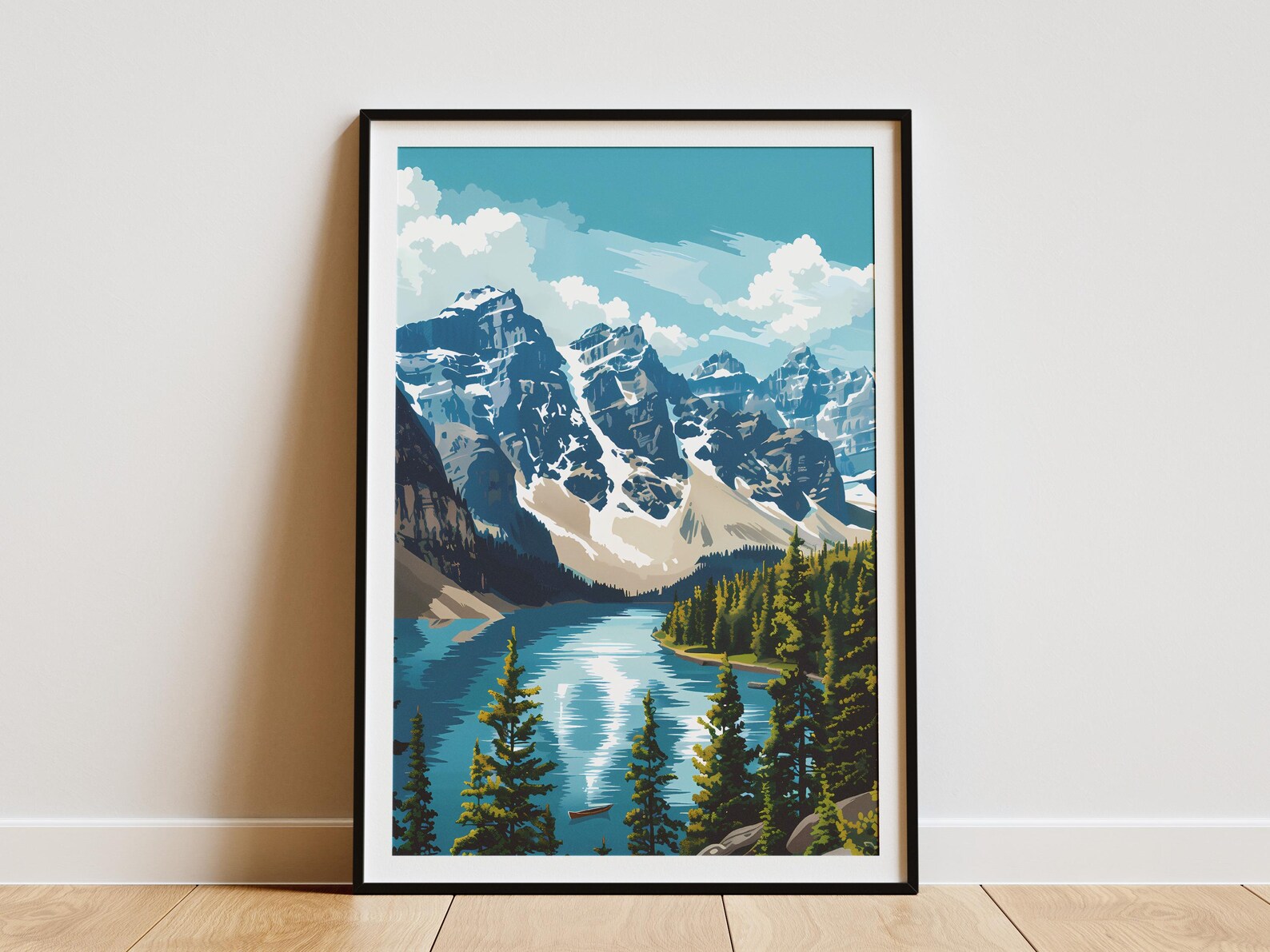 Banff National Park Poster Canada Mountain Landscape Art Print ...