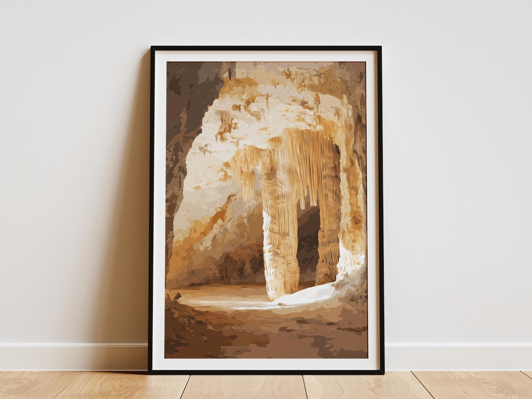 Carlsbad Caverns National Park Poster New Mexico Travel Art Print Cave ...