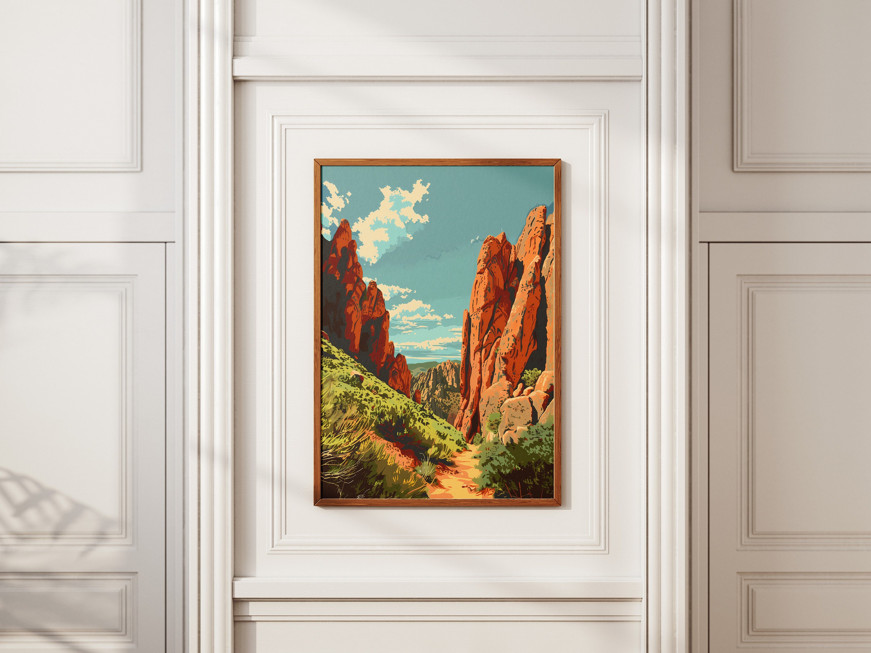 Pinnacles National Park Poster Vintage Travel Poster California Hiking ...