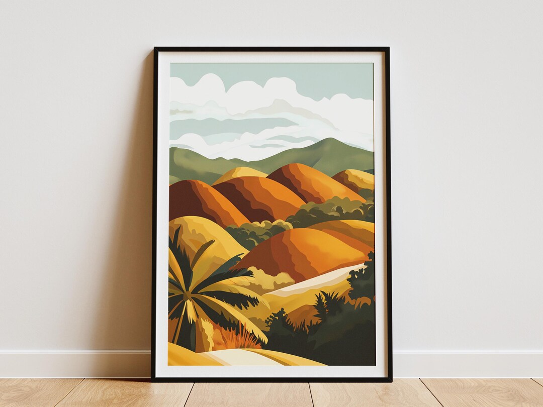 Chocolate Hills Bohol Philippines Poster Travel Poster Philippines ...