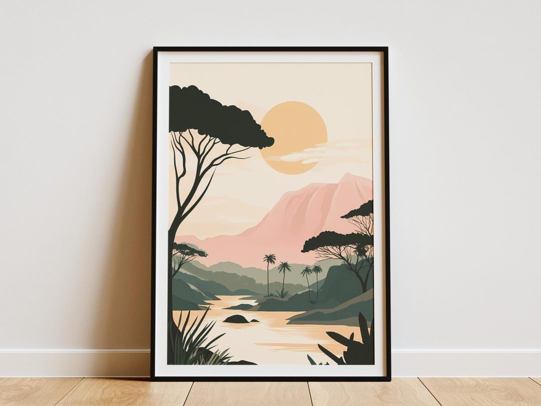 Ivory Coast Landscape Poster Mount Nimba Nature Reserve Print African ...