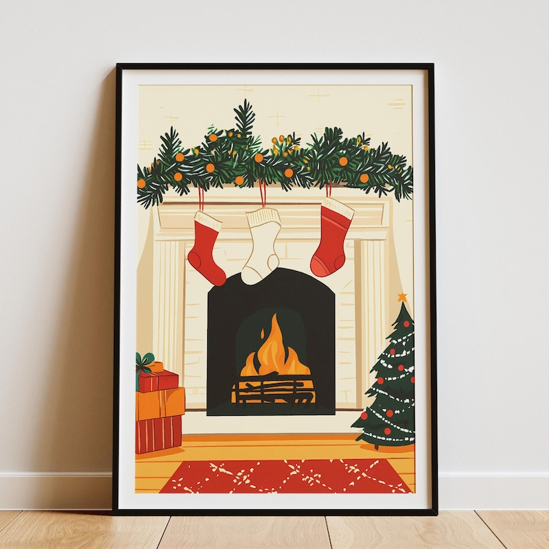 Fireplace Poster - Etsy