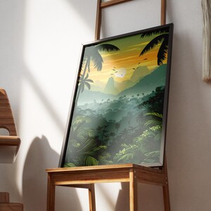 Amazon Rainforest Poster Tropical Jungle Print Nature Wall Art Green ...