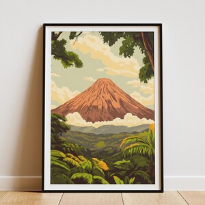 Costa Rica Arenal Volcano National Park Poster Print Tropical Landscape ...