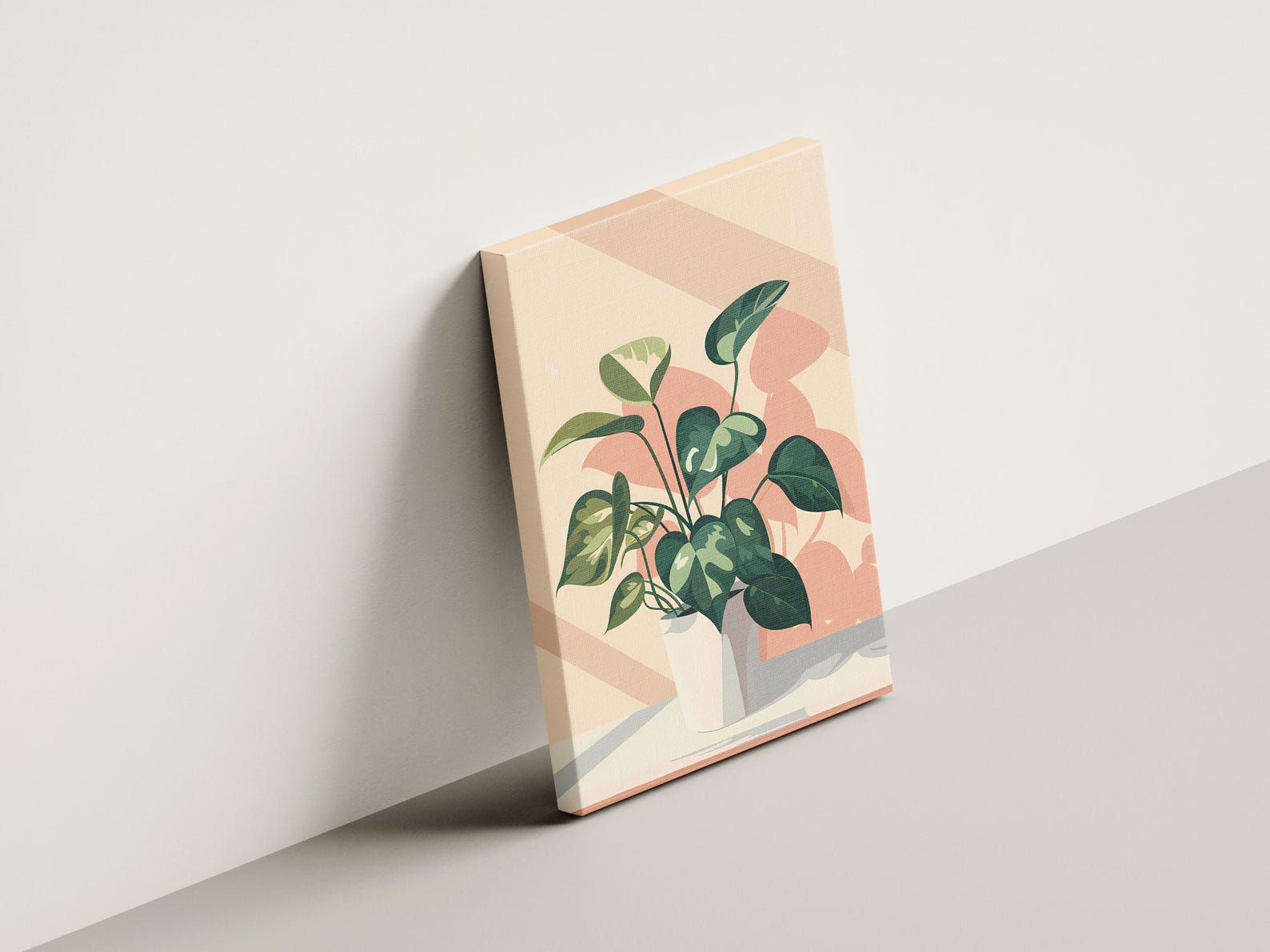 Minimalist Plant Poster Green Leaves Art Print Boho Wall Decor Home ...