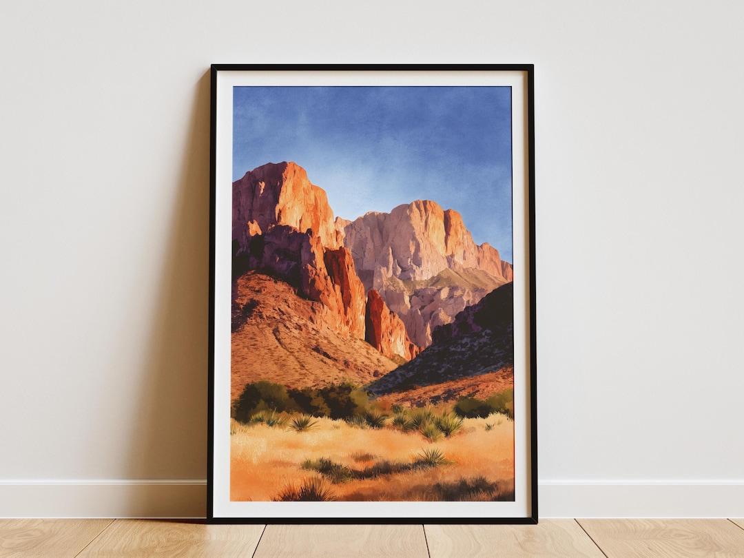 Big Bend National Park Poster Print Desert Travel Poster Texas Wall Art ...