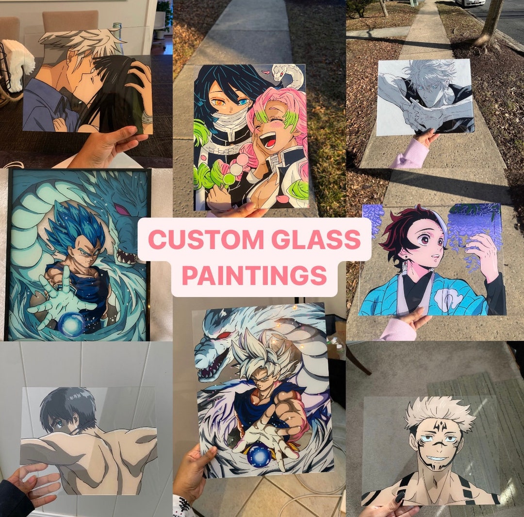Custom Anime Glass Paintings - Etsy