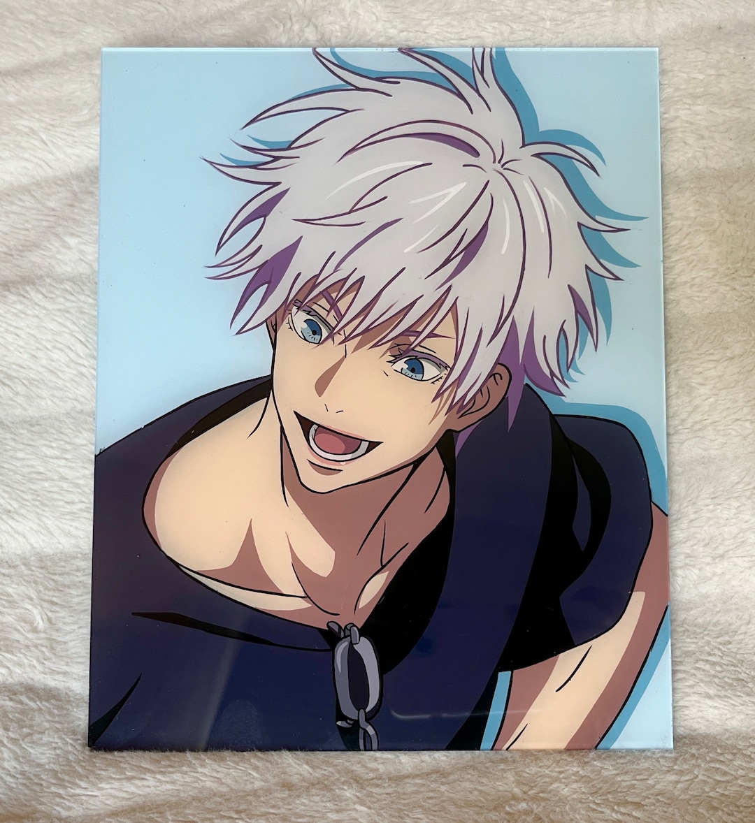 Gojo Satoru Glass Painting - Etsy