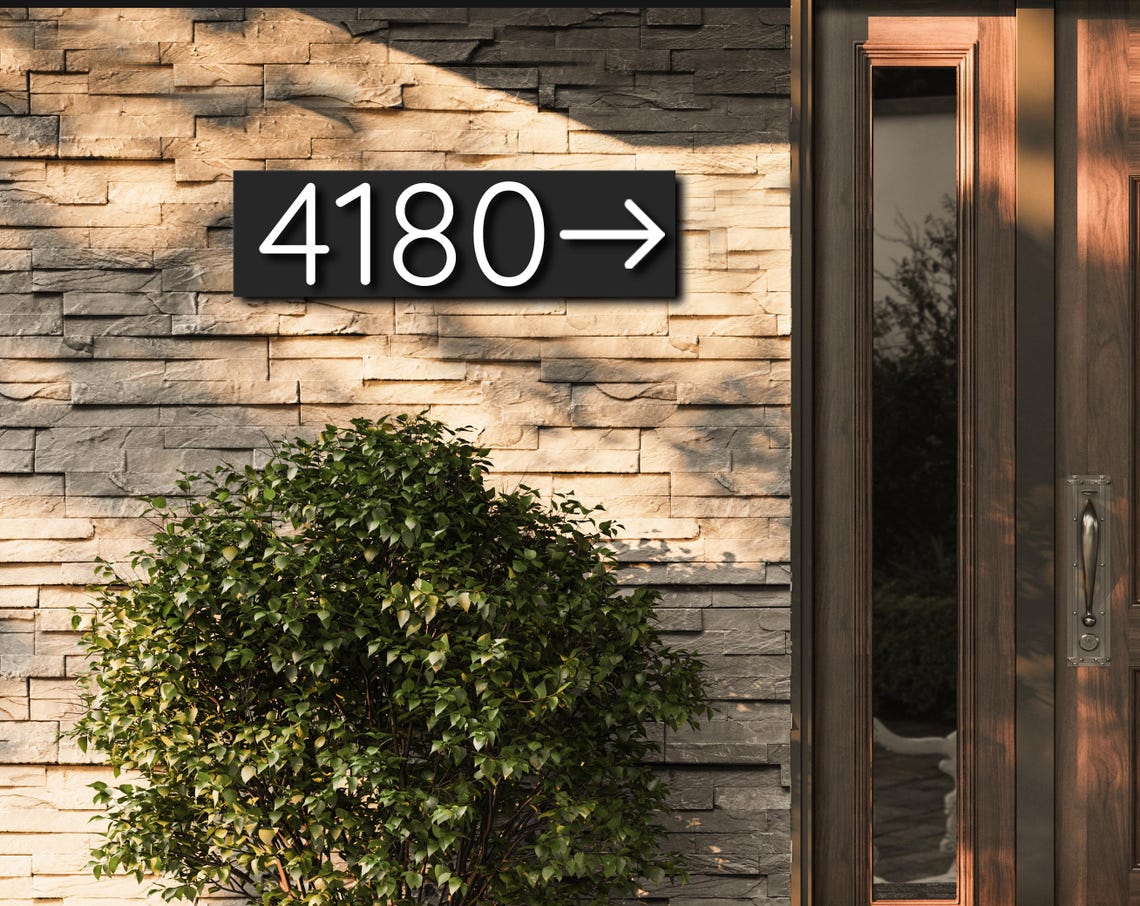 House Numbers Arrow Address Sign | House Number With Arrow ...