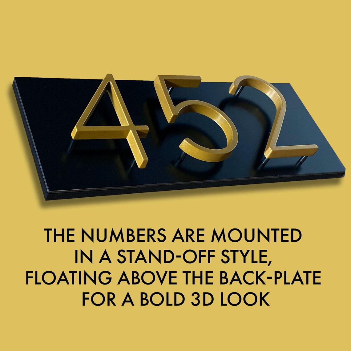 Gold House Number | Gold Number Address Sign in Vertical and Horizontal ...