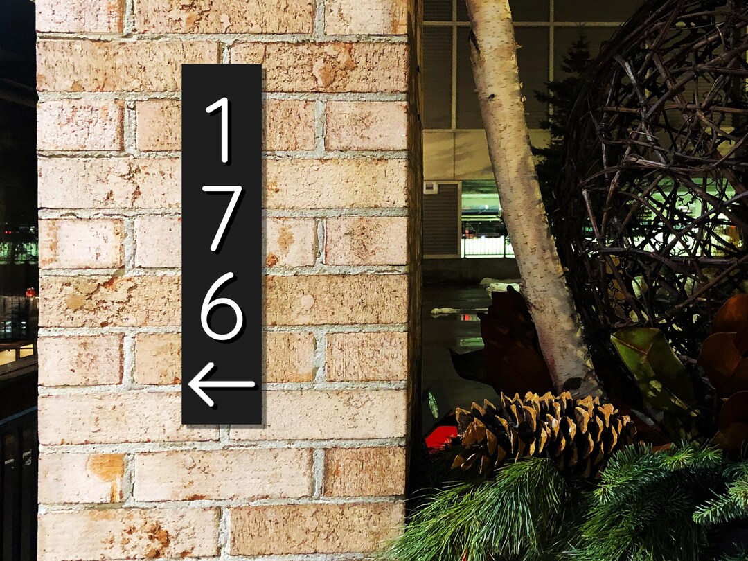 House Numbers Arrow Address Sign | House Number With Arrow ...
