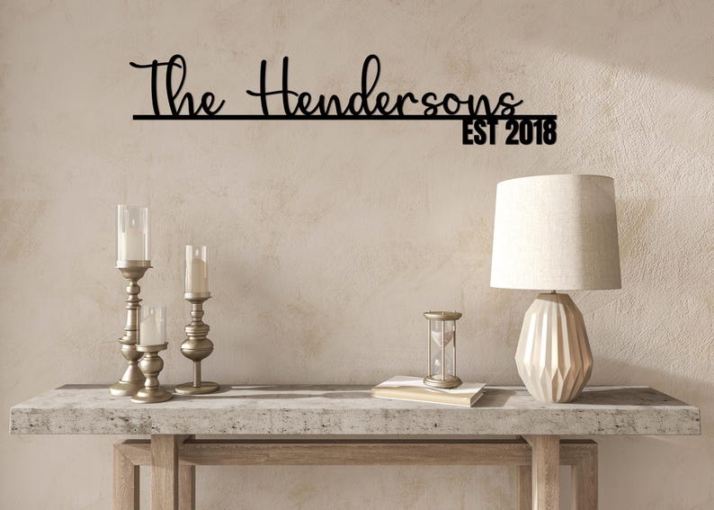 Family Name Signs | Established Sign | Personalized Family Name Metal ...