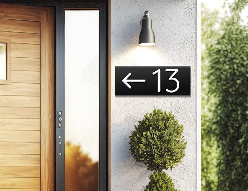 House Numbers Arrow Address Sign | House Number With Arrow ...