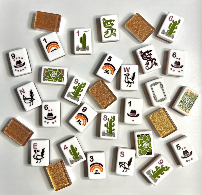 Western Themed Mahjong Set - Luxe Mahjong - Etsy