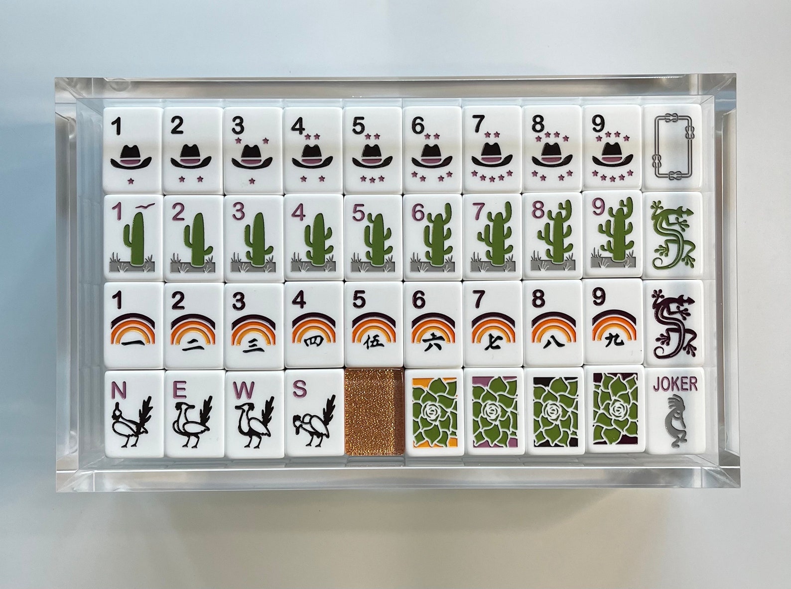 Western Themed Mahjong Set - Luxe Mahjong - Etsy