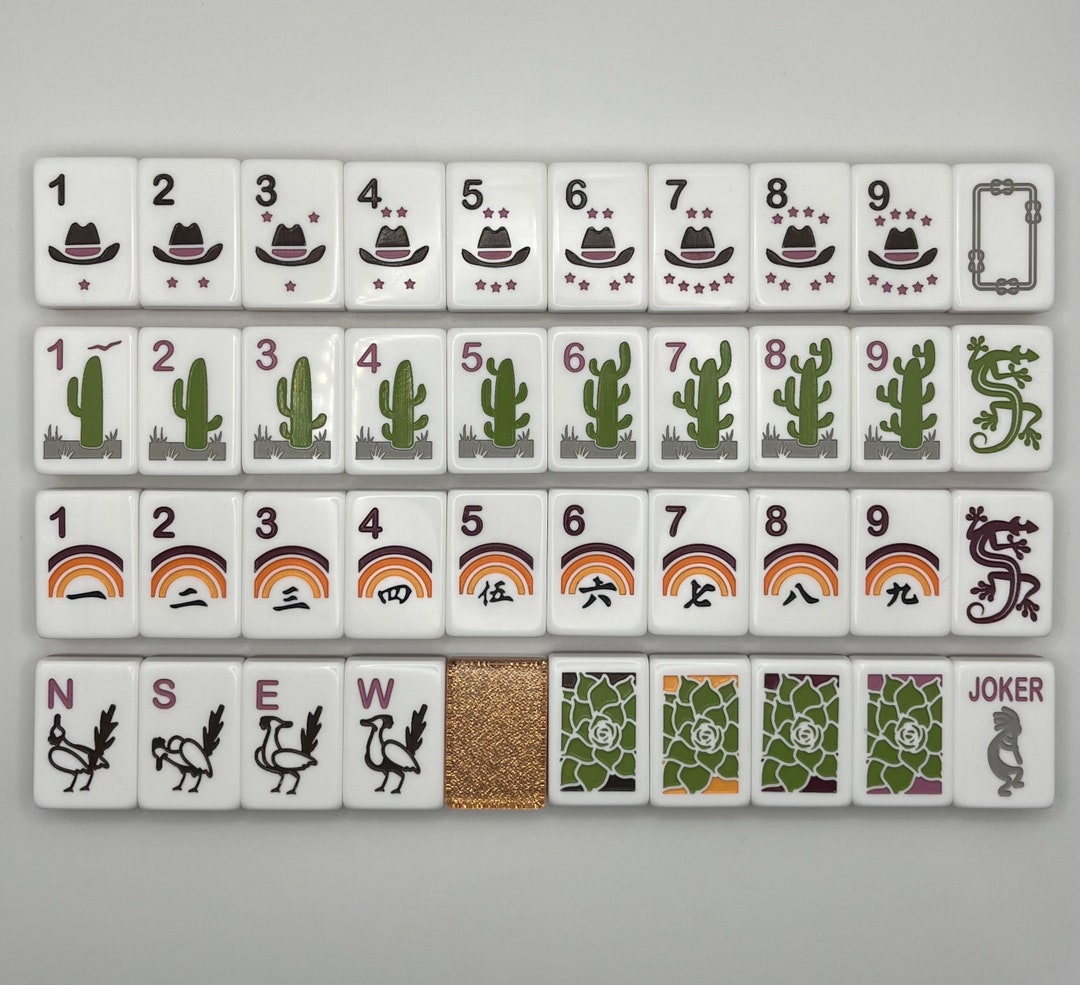 Western Themed Mahjong Set - Luxe Mahjong - Etsy