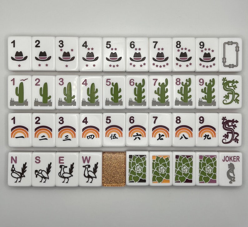 Western Themed Mahjong Set - Luxe Mahjong - Etsy
