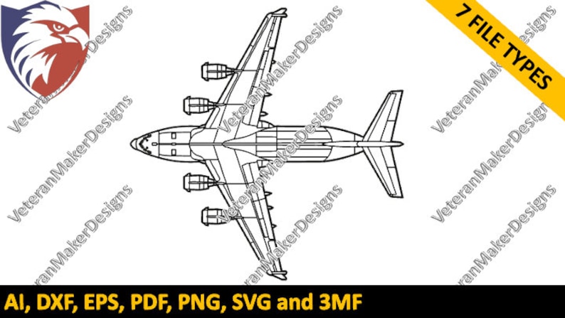 C-17 Globemaster - Blueprint Silhouettes - Etsy