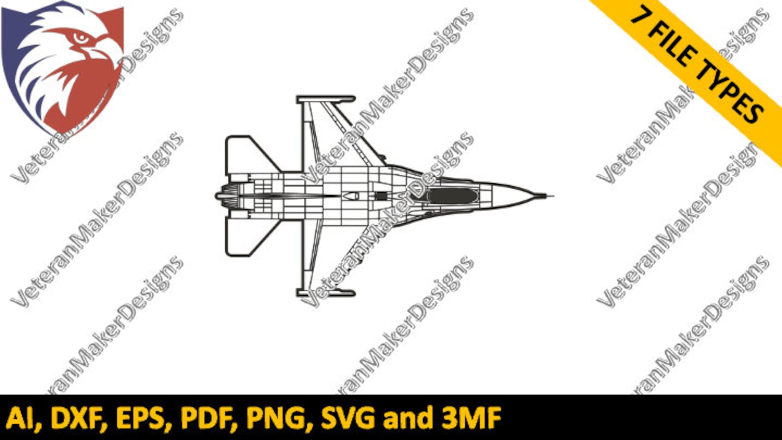 F-16 Fighting Falcon - Blueprint Silhouettes - Etsy