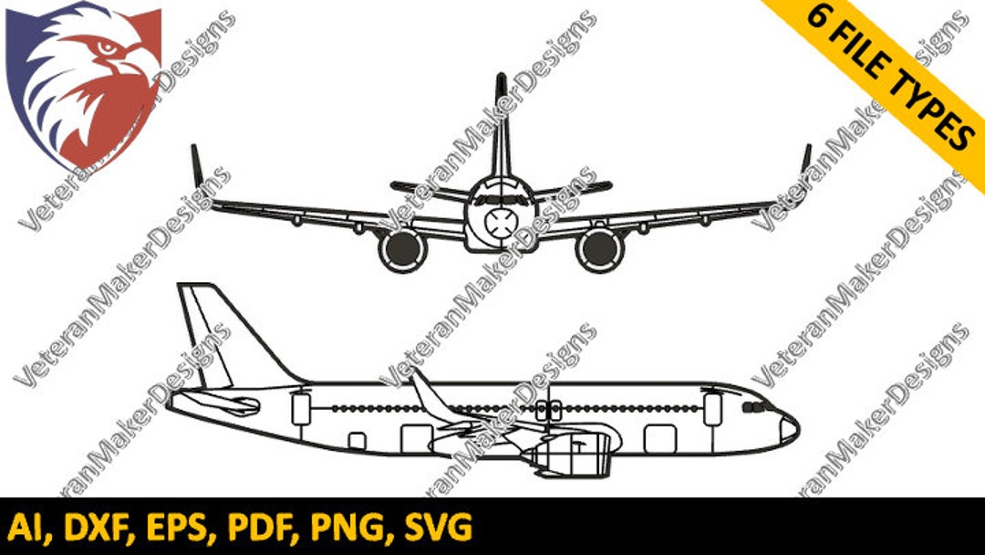 A-320 NEO - Blueprint Silhouettes - Etsy