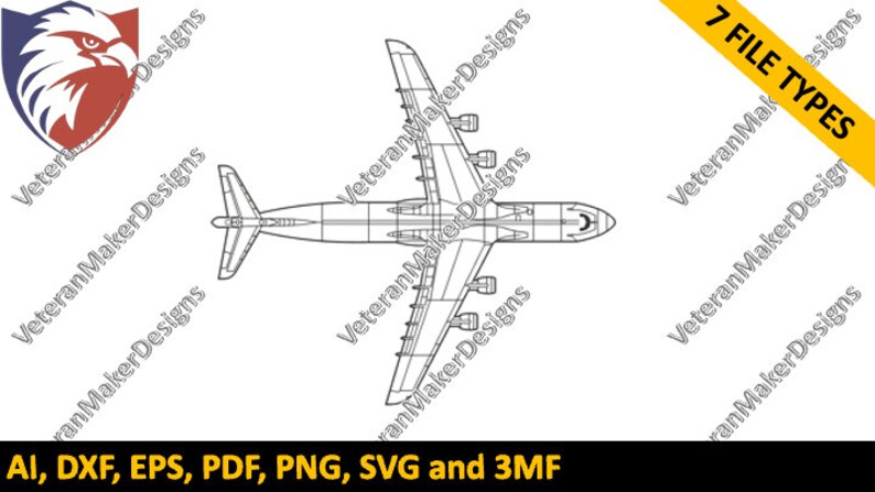 C-5 Galaxy - Blueprint Silhouettes - Etsy