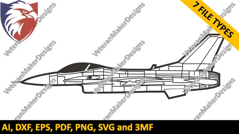 F-16 Fighting Falcon - Blueprint Silhouettes - Etsy