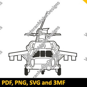 MH-60 - Blueprint Silhouettes - Etsy