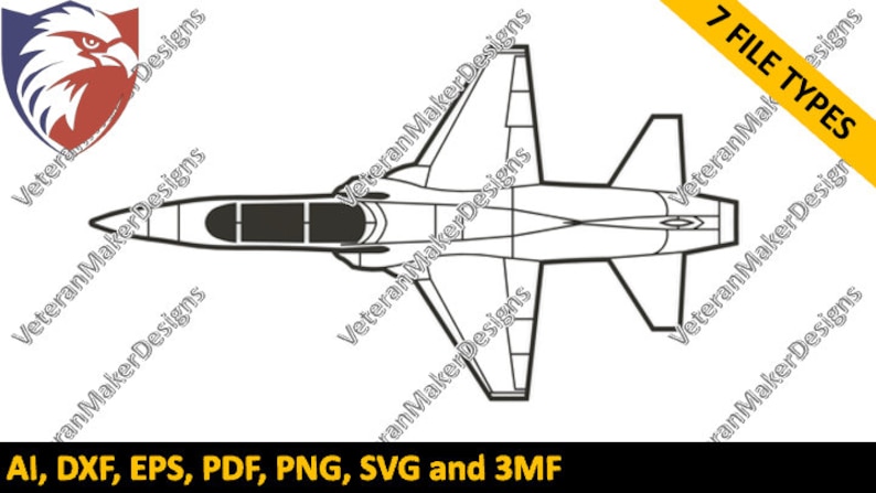 T-38 Talon - Blueprint Silhouettes - Etsy