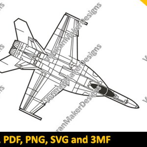 F-18 - Super Hornet - Blueprint Silhouettes - Etsy