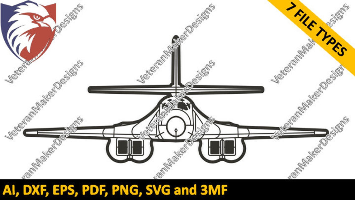 B-1B - Blueprint Silhouettes - Etsy