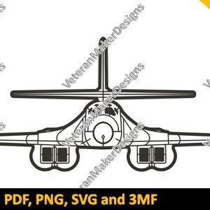 B-1B - Blueprint Silhouettes - Etsy