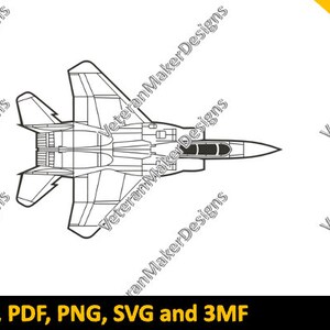 F-15E Strike Eagle - Blueprint Silhouettes - Etsy