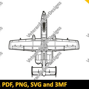 A-10 Warthog - Blueprint Silhouettes - Etsy