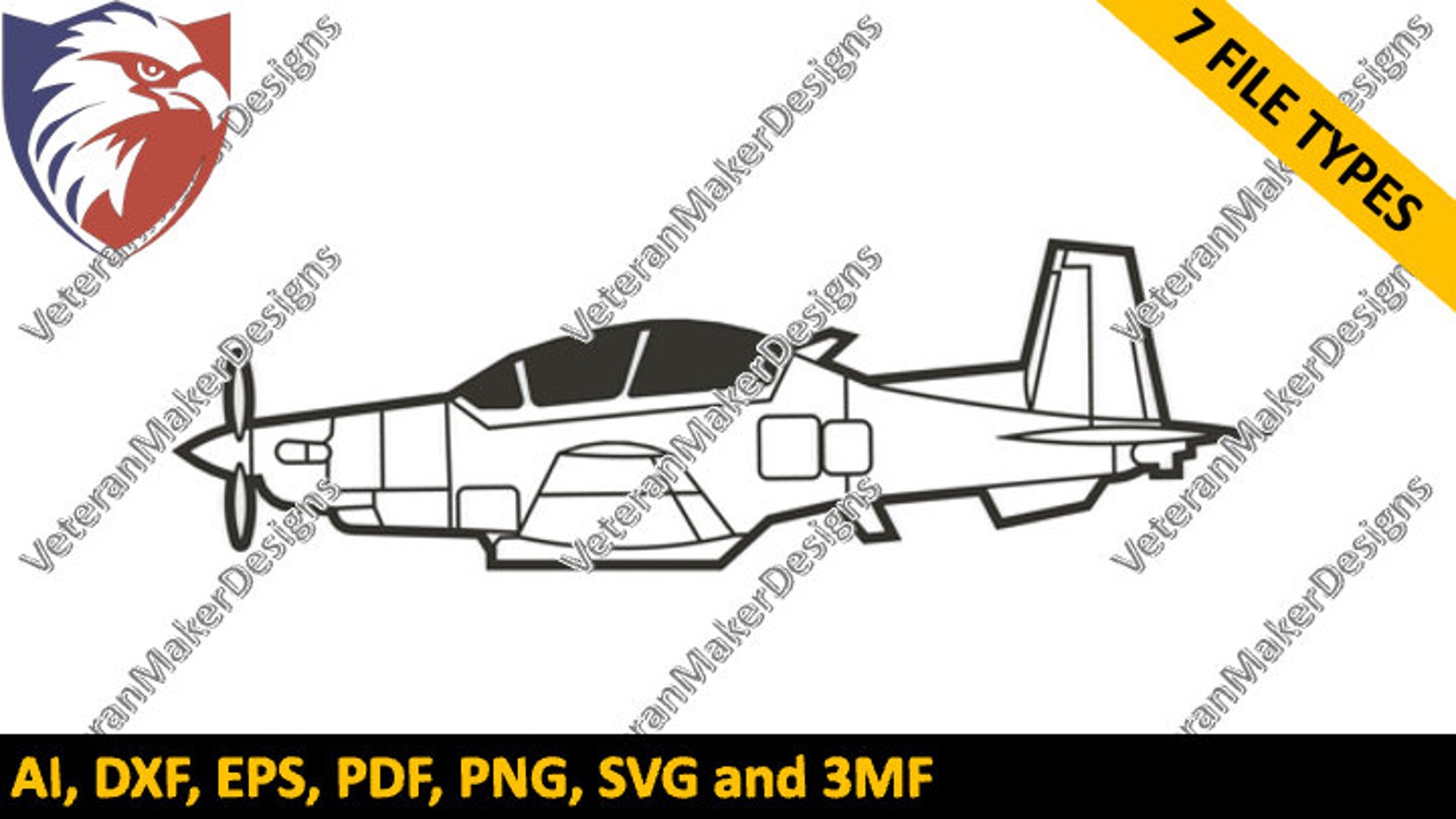 T-6 Texan - Blueprint Silhouettes - Etsy