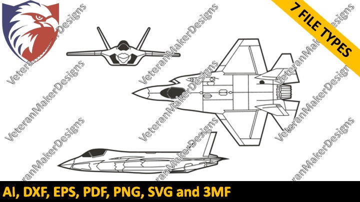 F-35 Lightning II - Blueprint Silhouettes - Etsy