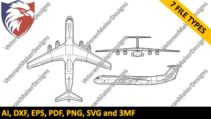C-141 Starlifter - Blueprint Silhouettes - Etsy