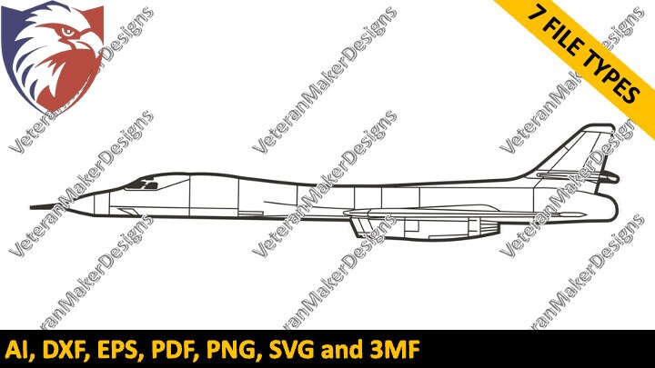 B-1B - Blueprint Silhouettes - Etsy