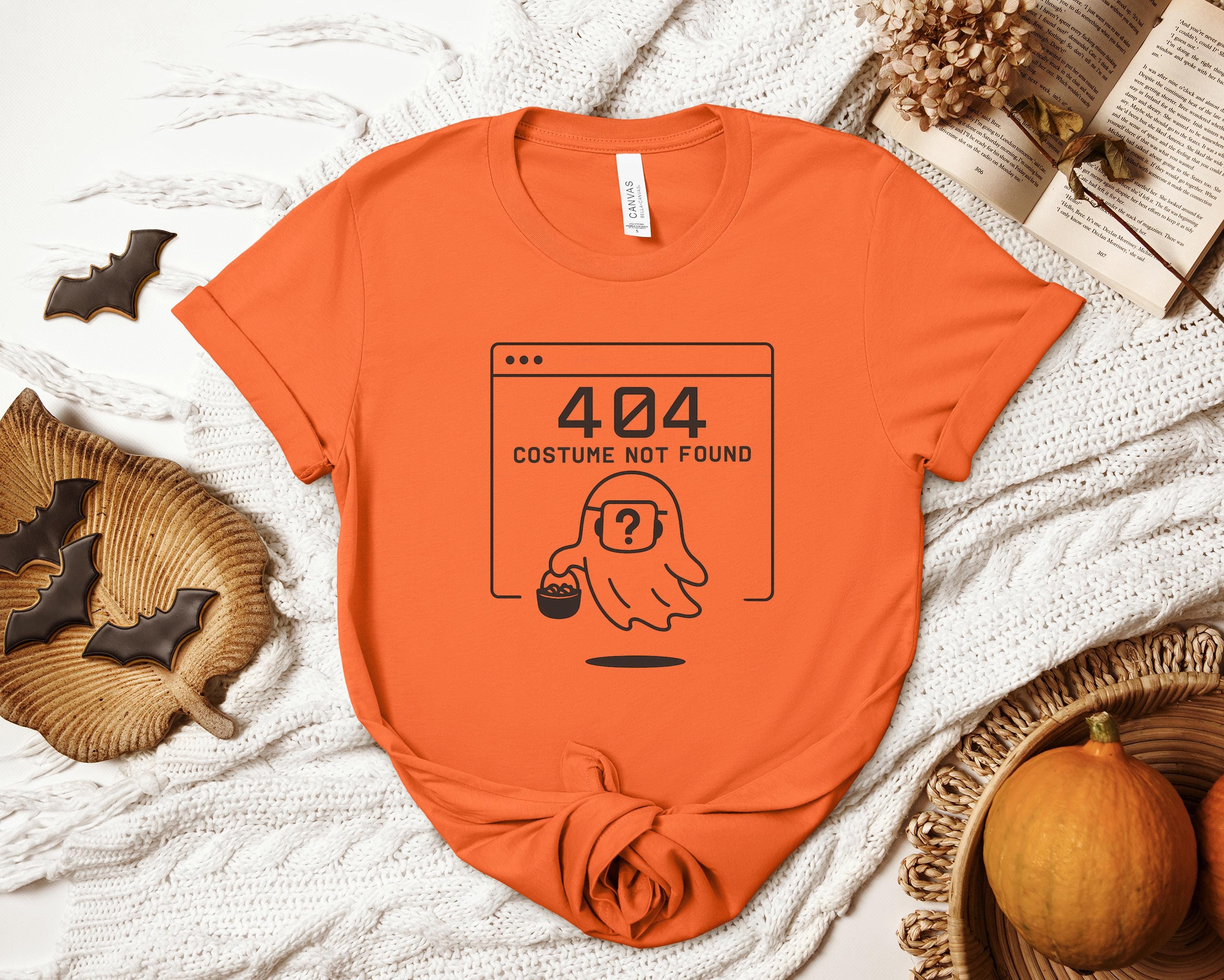 404 Costume Not Found Shirt | Funny Tech Halloween T-shirt | Programmer ...