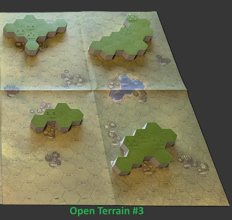 STL Grassland Map Pack Side B Battlehex Terrain Tops *digital* - Etsy