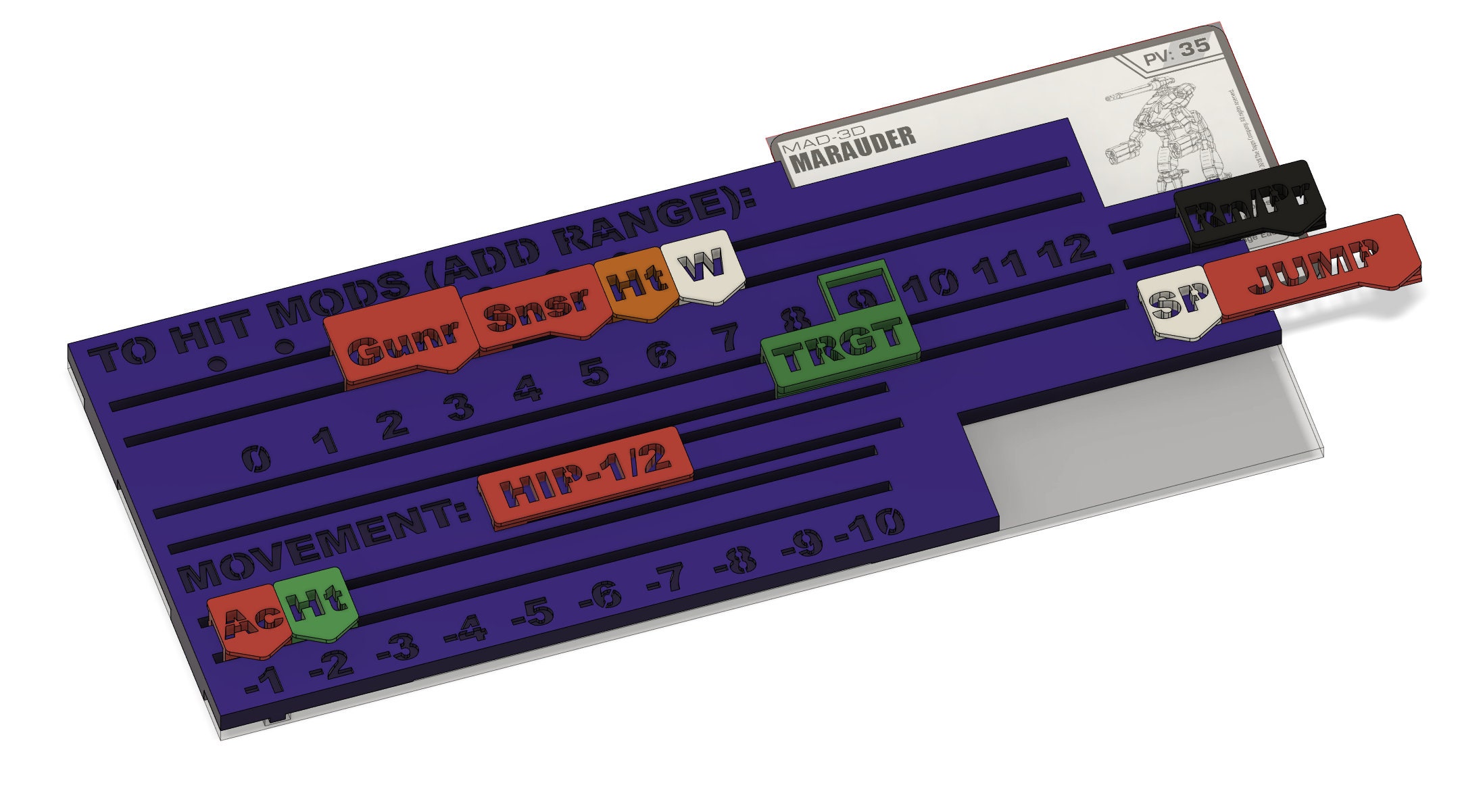 STL Battletech Mechboard Target & Movement Modifier Tracker DIGITAL ...