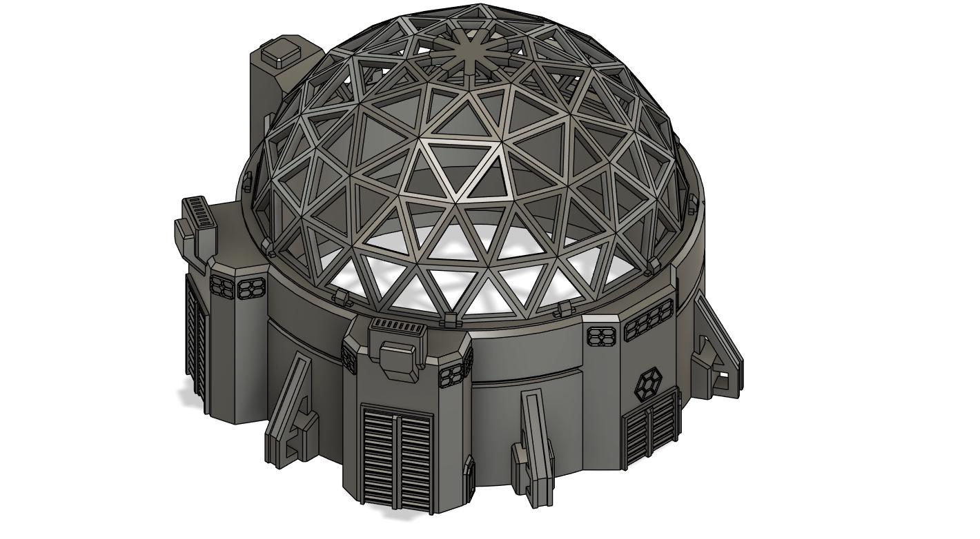 Stls "lunar Base" Geodesic Domes & Terrain *digital Download* - Etsy